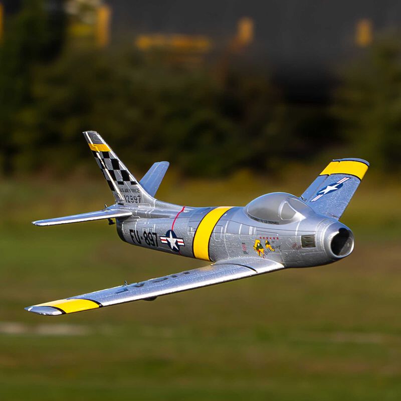 E-flite UMX F-86 Sabre 30mm EDF Jet BNF Basic with AS3X and SAFE Select ...