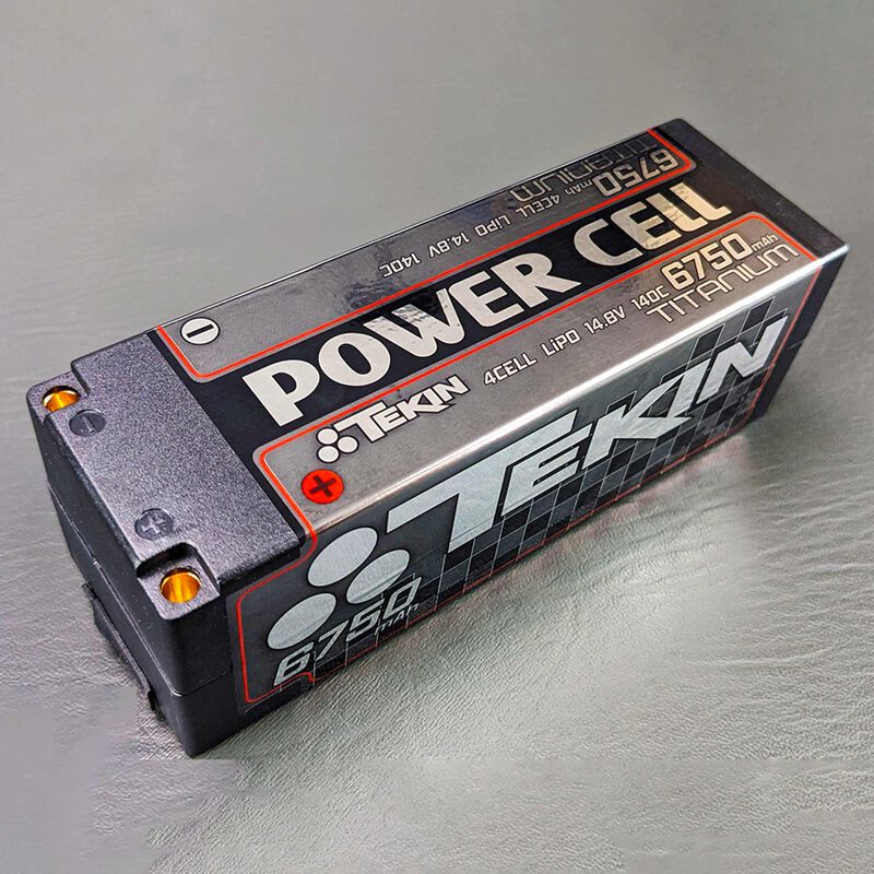 Tekin 14.8V 6750mAh 4S 140C Brick LiPo Battery: 5mm bullets | Horizon Hobby