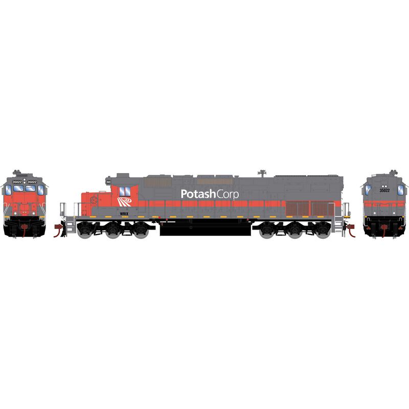 Athearn HO SD40T-2 Locomotive with DCC & Sound, Potash/WRIX #35022 ...