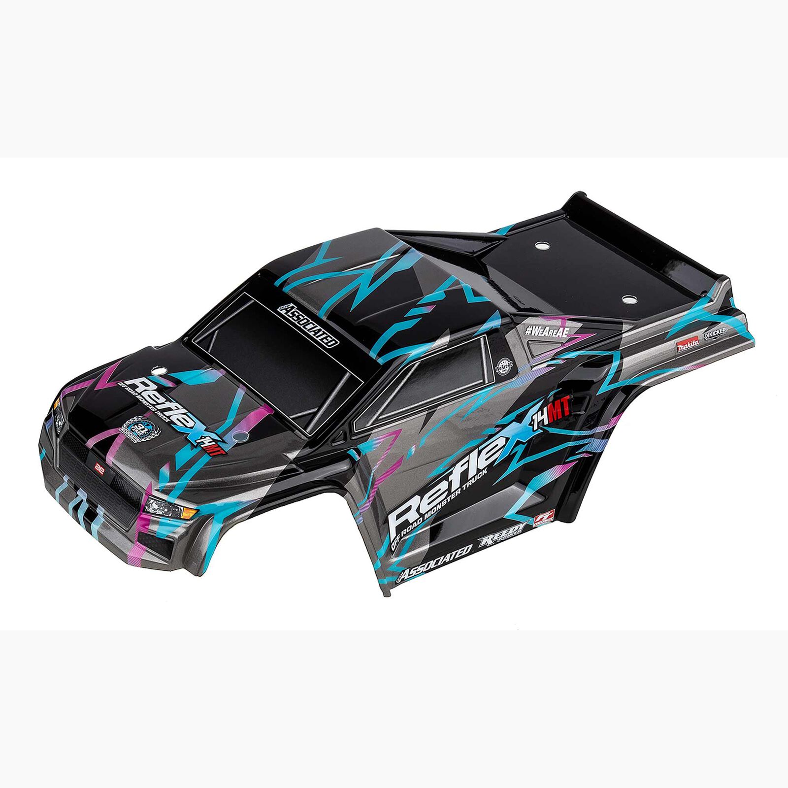 Team Associated Body Set, Black/Blue: Reflex 14MT | Horizon Hobby