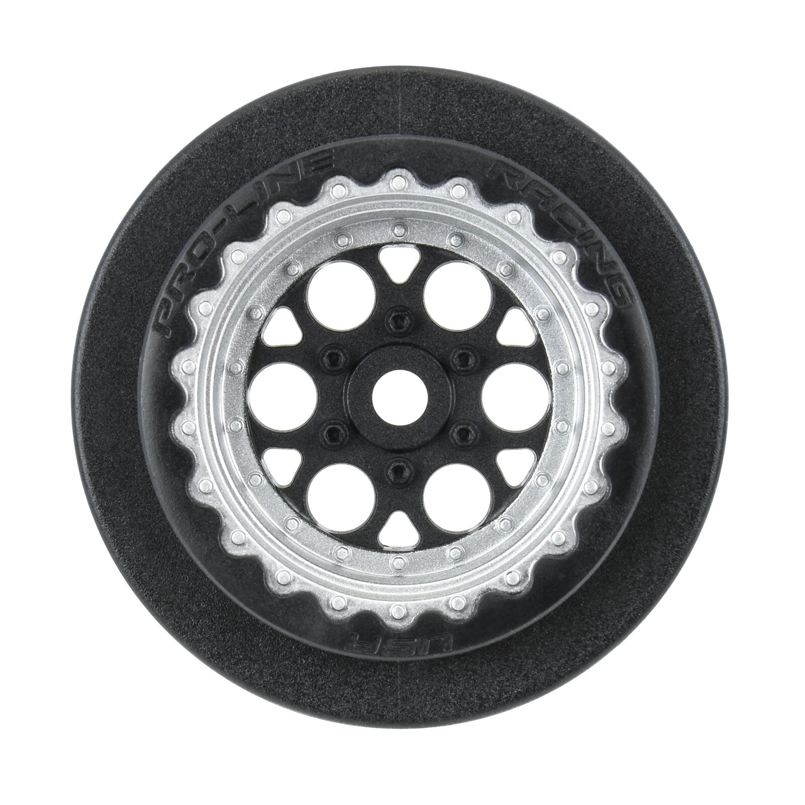 Pro-Line Racing 1/16 Showtime+ Rear 8mm Hex Wheels Black/Silver (2 ...