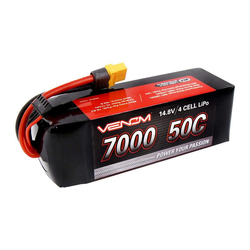 Venom 14.8V 7000mAh 4S 50C DRIVE LiPo Battery: UNI 2.0 Plug | Horizon Hobby