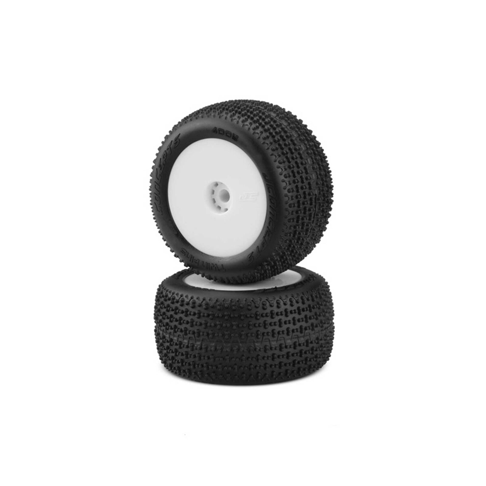 JConcepts, Inc. 1/16 Twin Pin Pre-Mounted Mini-T/ Mini-B Tires, White ...