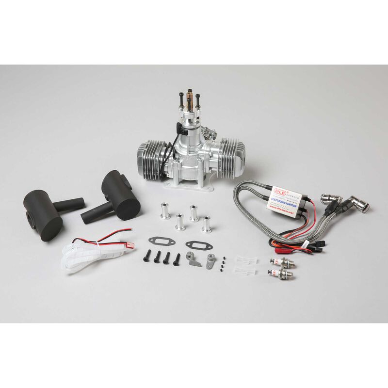 DLE Engines DLE-40 40cc Twin Gas with Electronic Ignition and Muffler ...