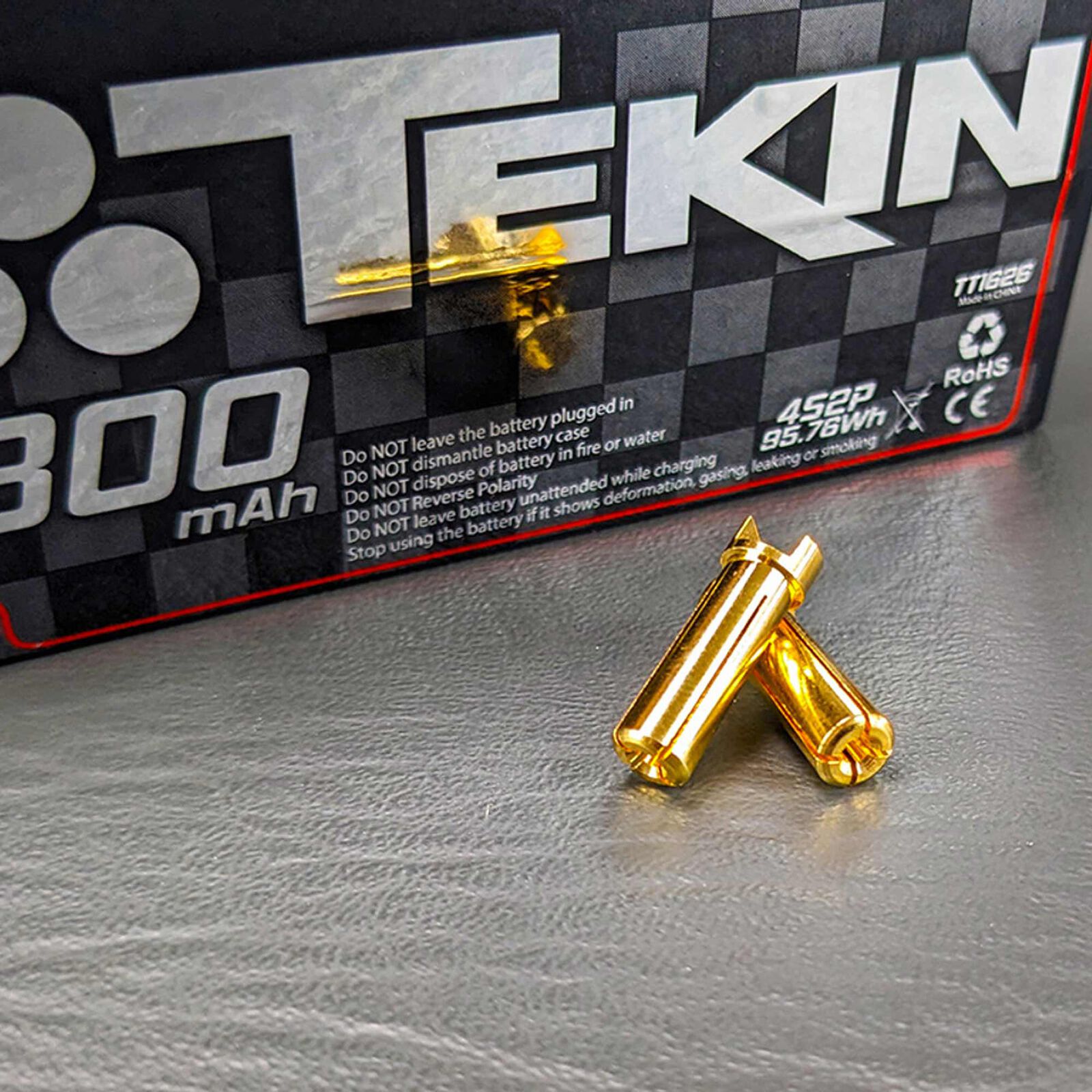 Tekin 15.2V 6300mAh 4S 140C Brick Shorty LiHV Battery: 5mm bullets ...
