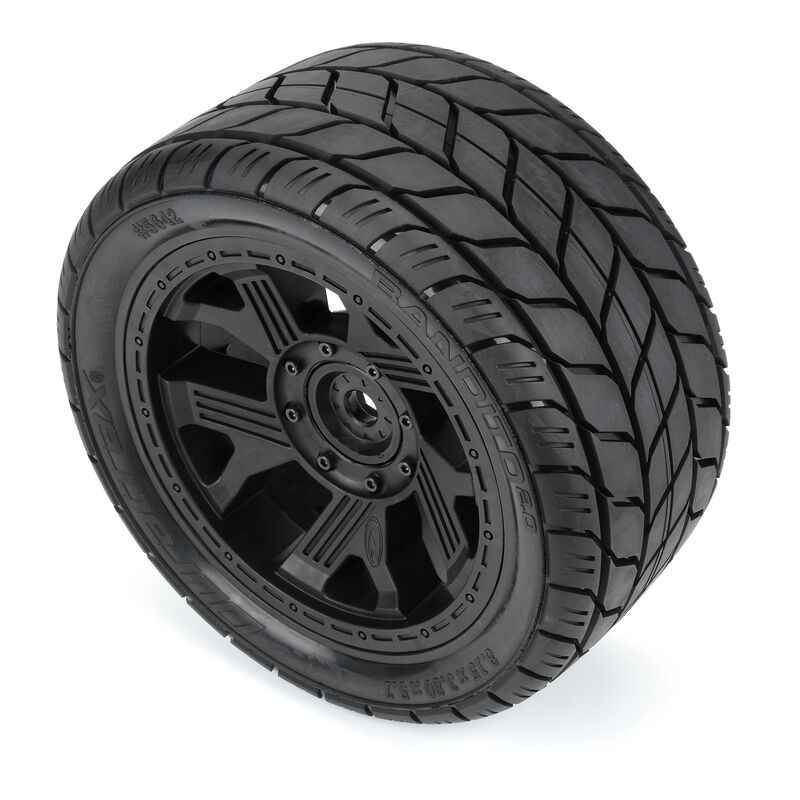 Duratrax 1/6 Bandito 2.0 F/R 5.7" Monster Truck Tires MTD 24mm Blk ...