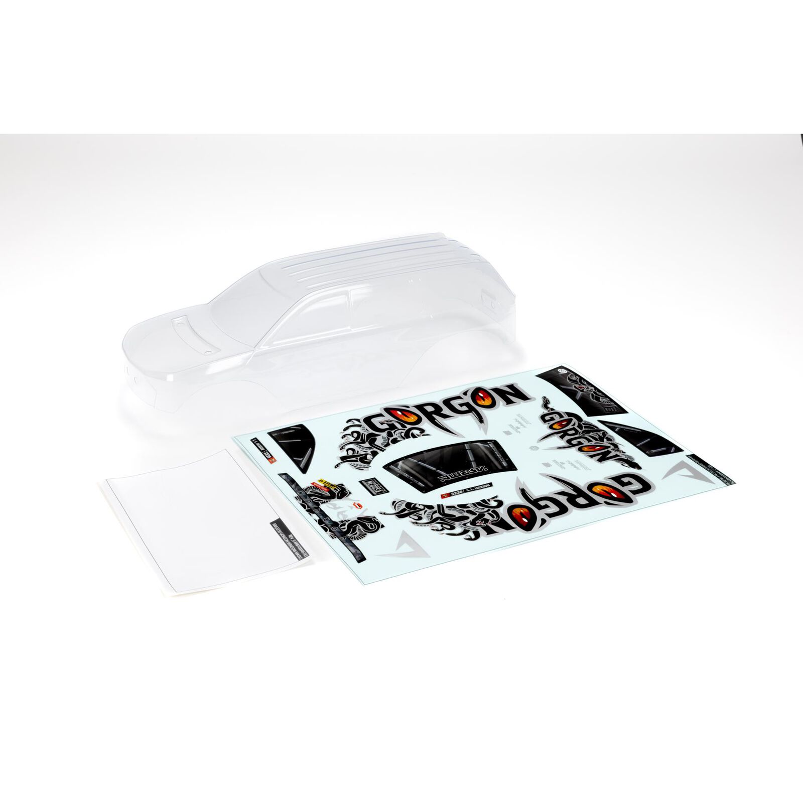 ARRMA GORGON Clear Body with Decals & Window Masks | Horizon Hobby