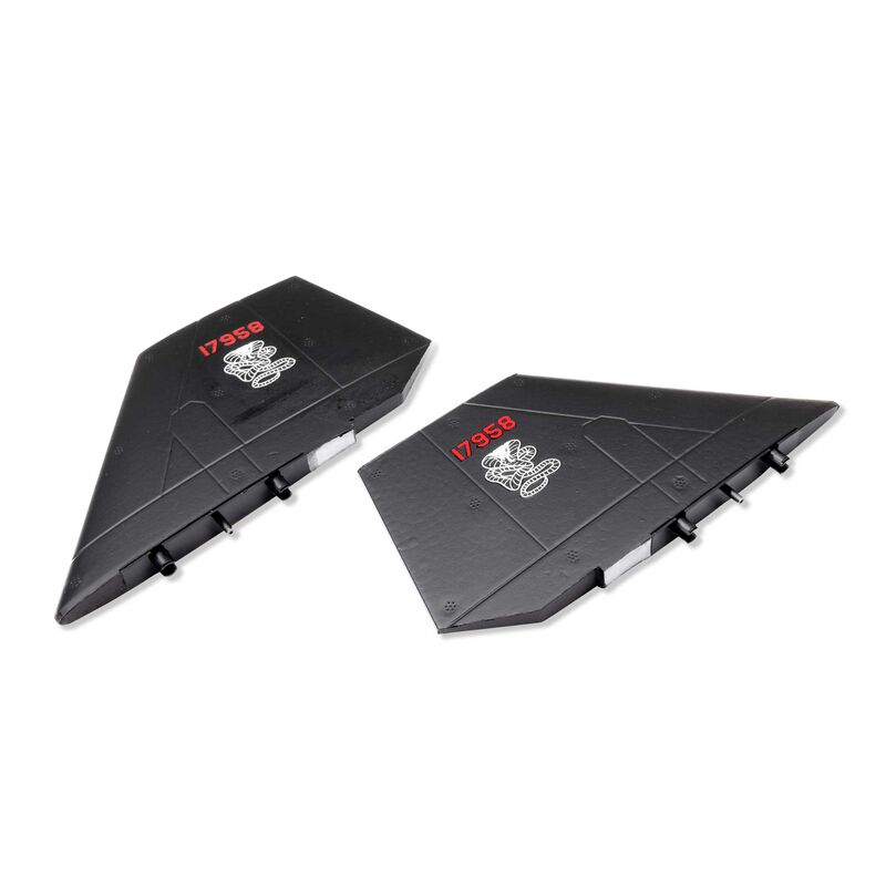 E-flite Fin Set; Black: SR-71 Twin 40mm EDF | Horizon Hobby