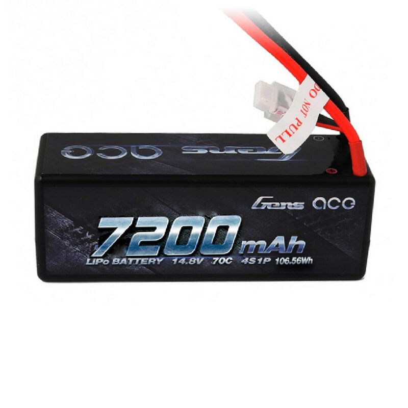 Gens ace 14.8V 7200mAh 4S 70C LiPo Battery: Deans | Horizon Hobby