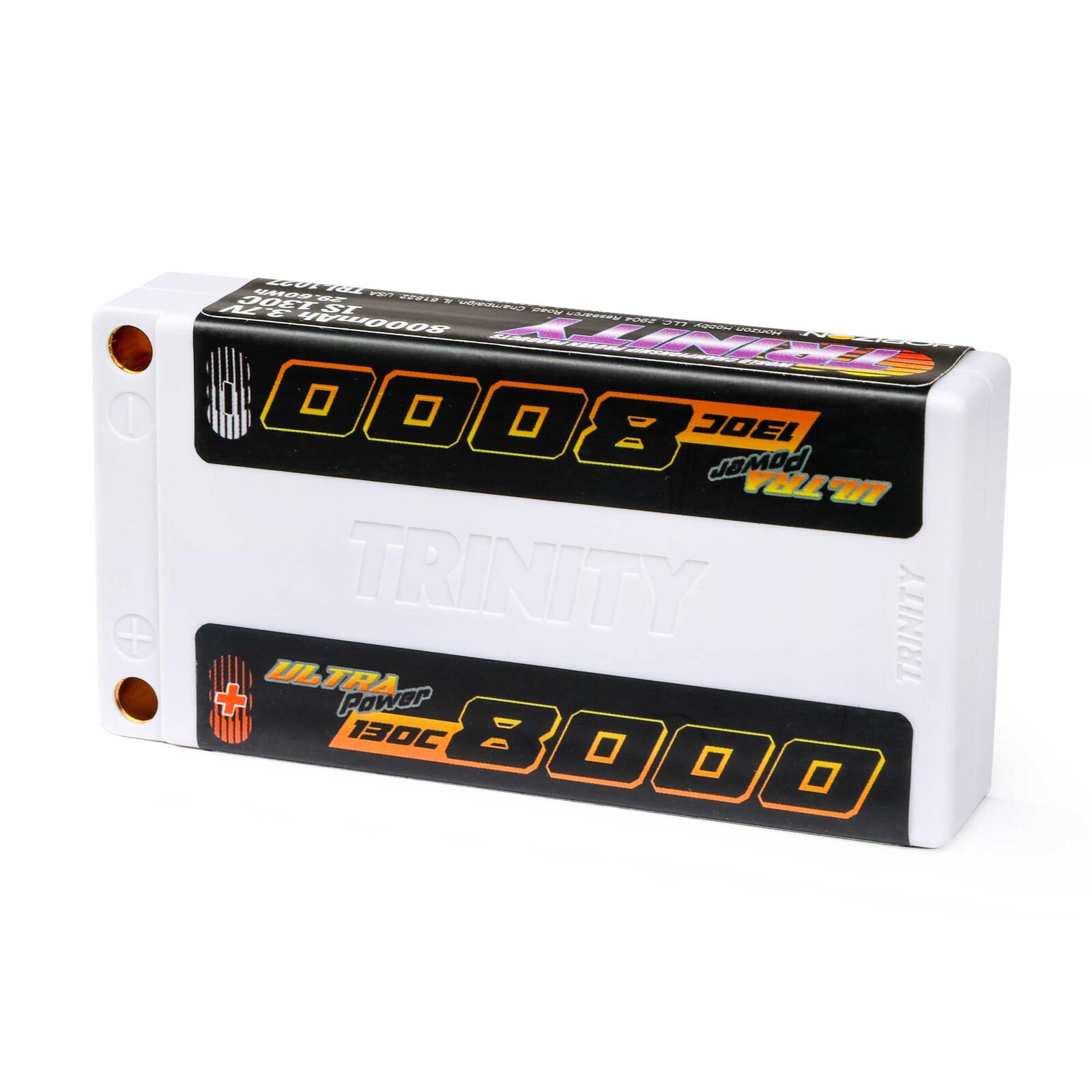Trinity/Epic 3.7V 8000mAh 1S 130C LiPo Battery, 5mm Bullets | Horizon Hobby