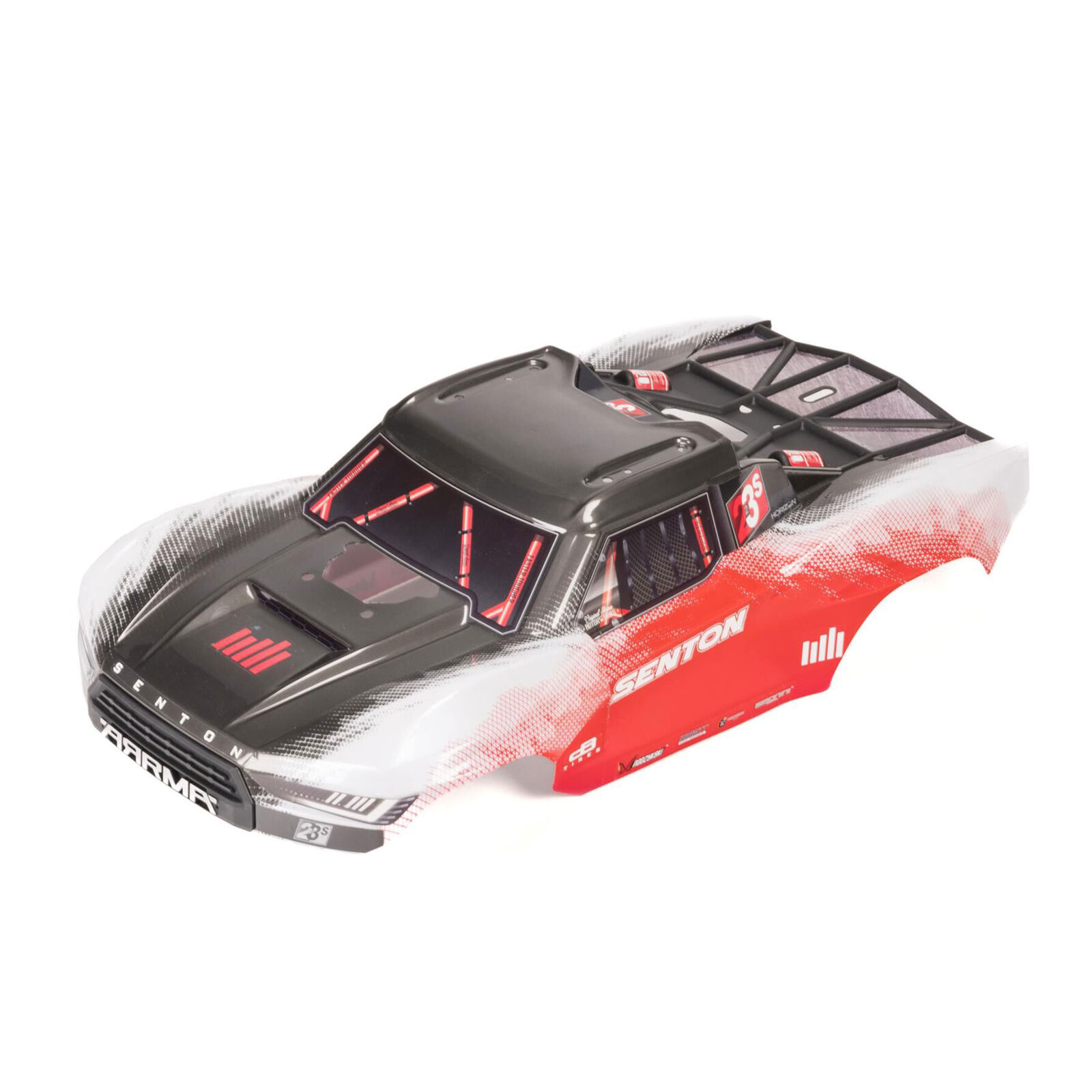 ARRMA SENTON Clipless Painted Decaled Trimmed Body, Red | Horizon Hobby