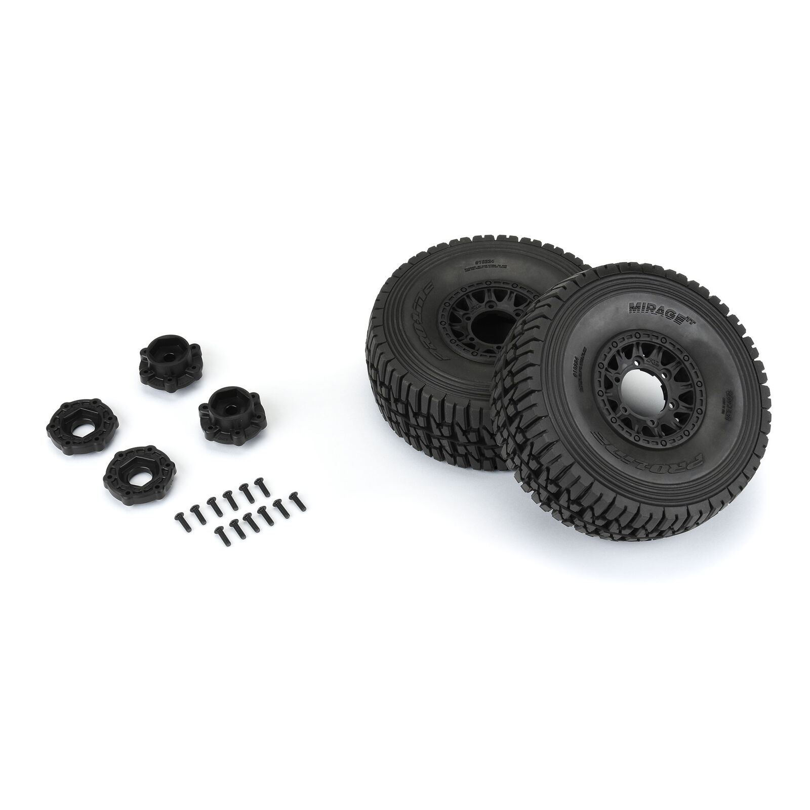 Pro-Line Racing 1/7 Mirage TT BELTED F/R Tires MTD 17mm Blk Raid (2 ...