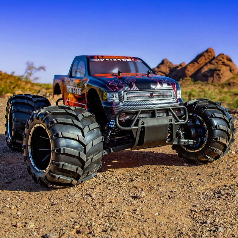 Redcat Racing 1/5 Rampage MT V3 4X4 Gas Monster Truck RTR, Orange Flame ...
