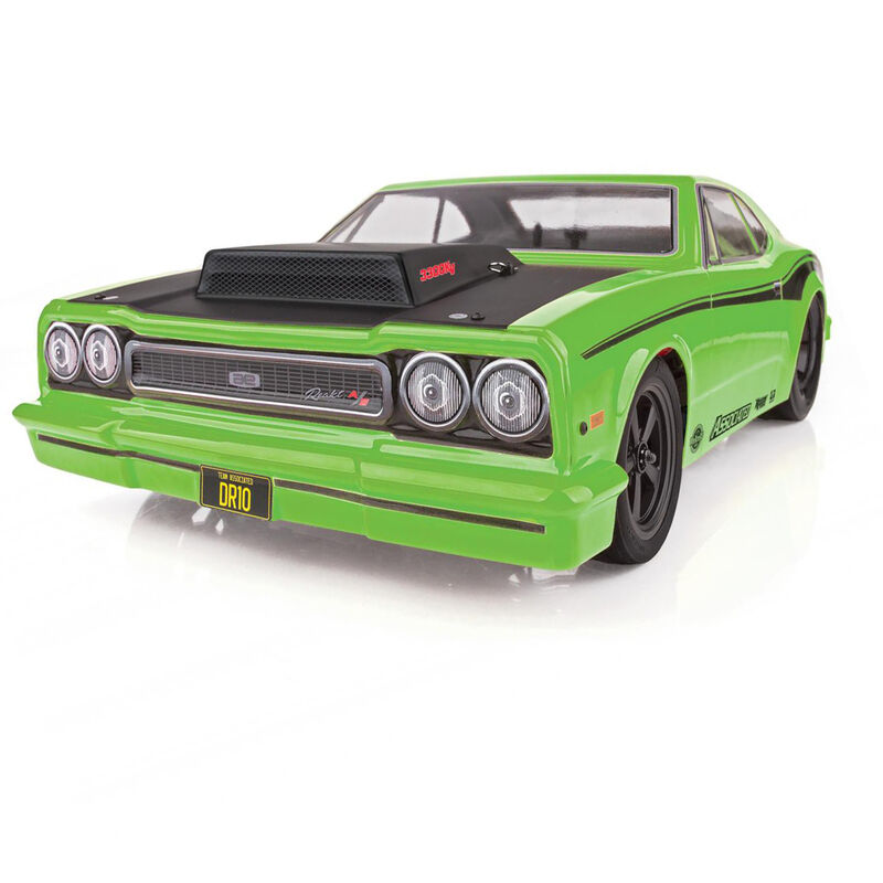 Team Associated 1/10 DR10 Drag Race Car RTR, Green with 3S LiPo Battery ...