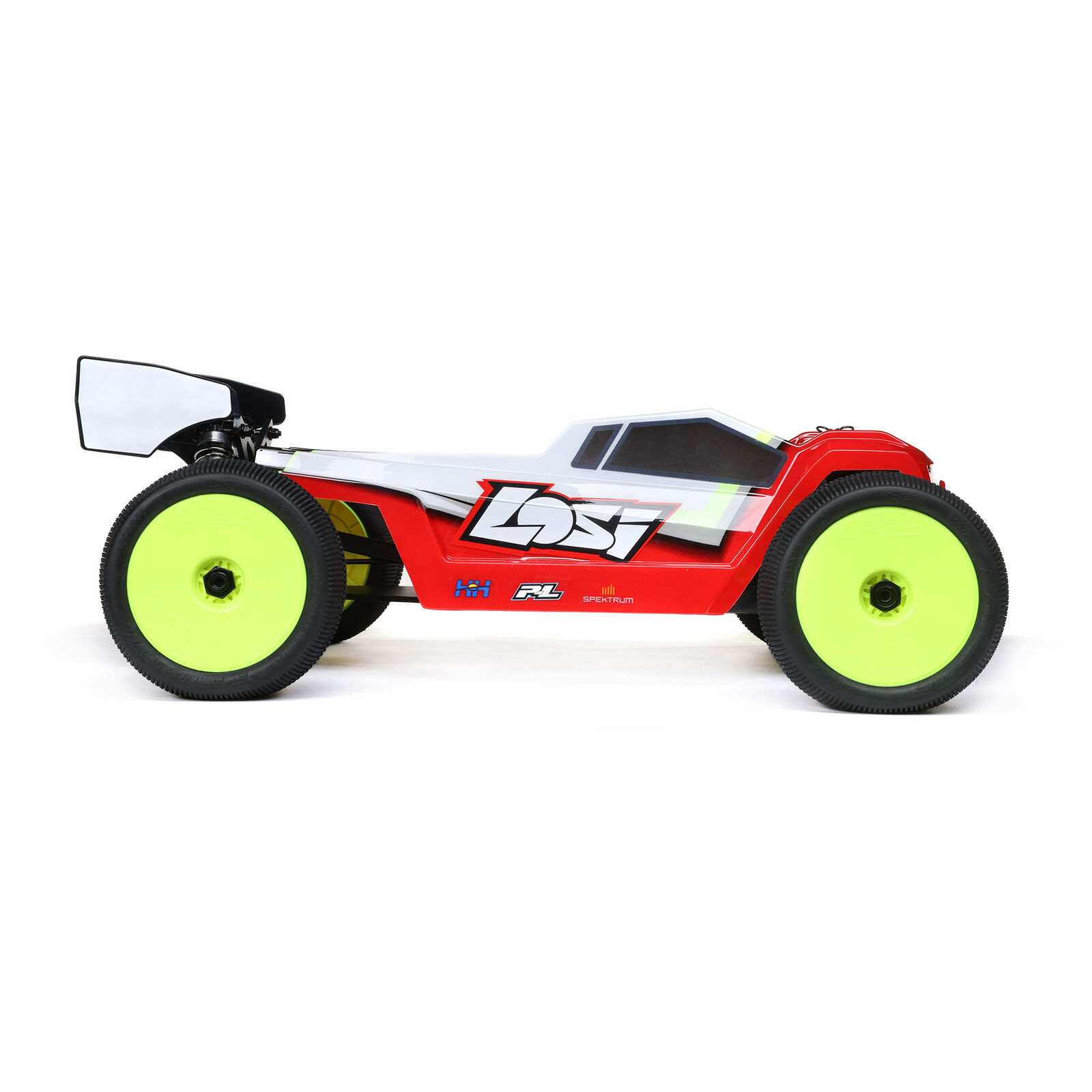 Losi 1/8 8IGHT-XTE 4S 4X4 RTR Brushless Race Truggy, Clear | Horizon Hobby