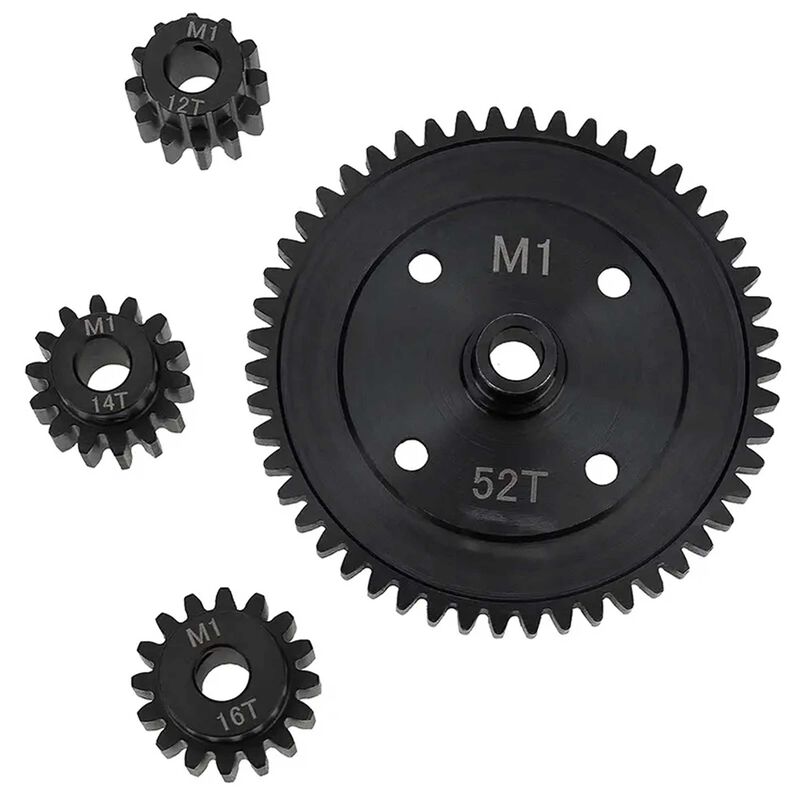 Integy HD Steel 12+14+16+52T Gear Set M1 Pitch for ARRMA 1/8 Scale ...
