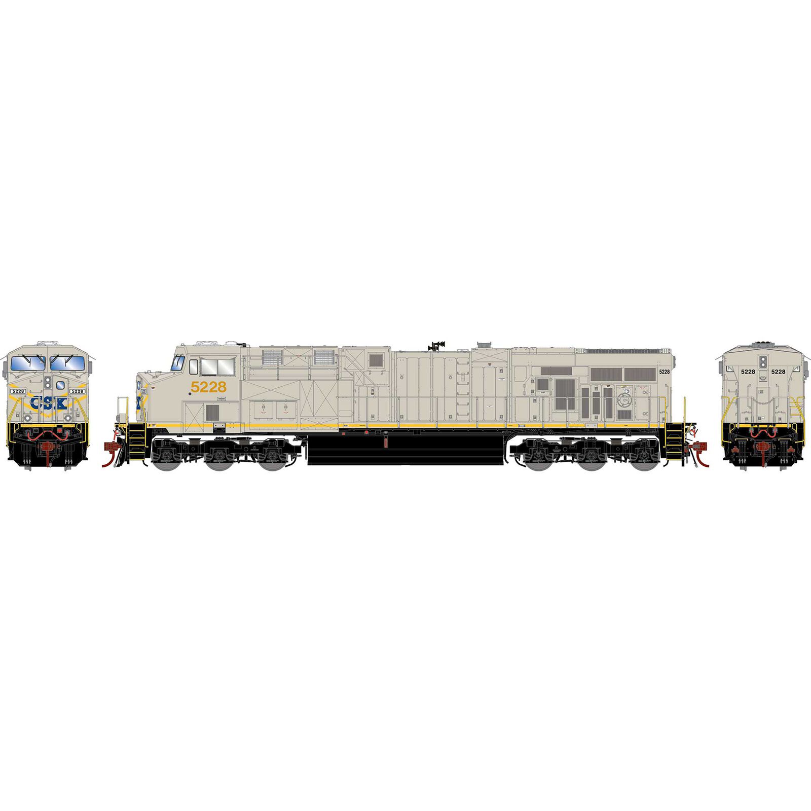 Athearn HO ES44DC Locomotive, CSX, Primer #5228 | Horizon Hobby