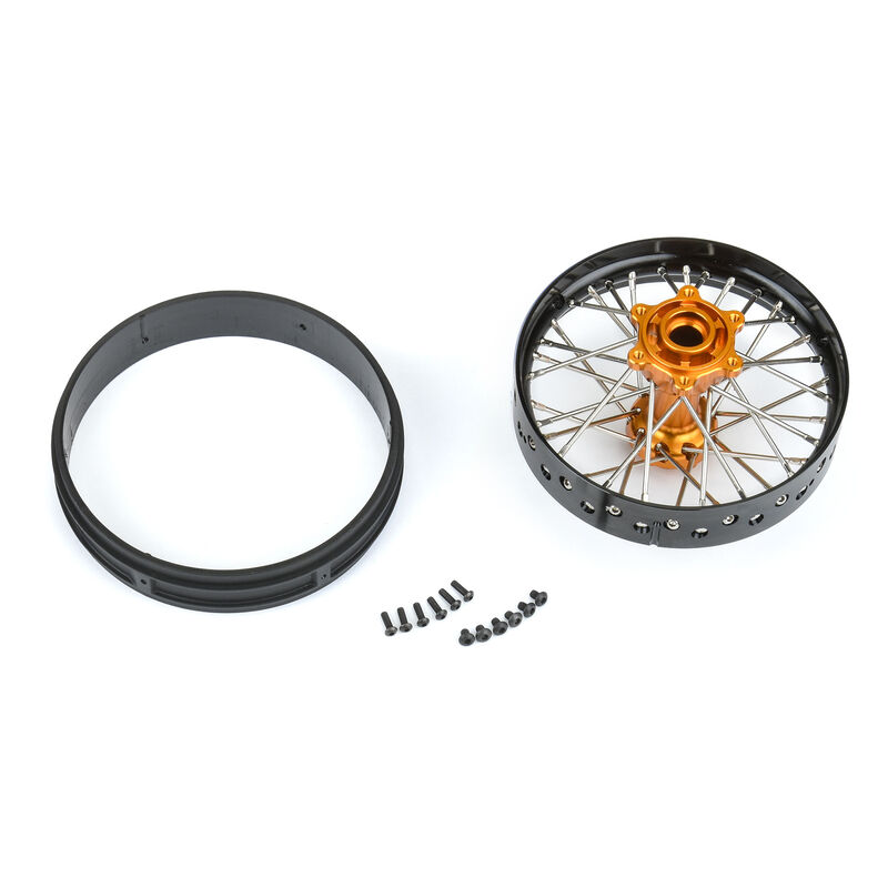 Pro-Line Racing 1/4 Pro-Spec Aluminum V2 Bead Rear Wheel Black/Gold (1 ...