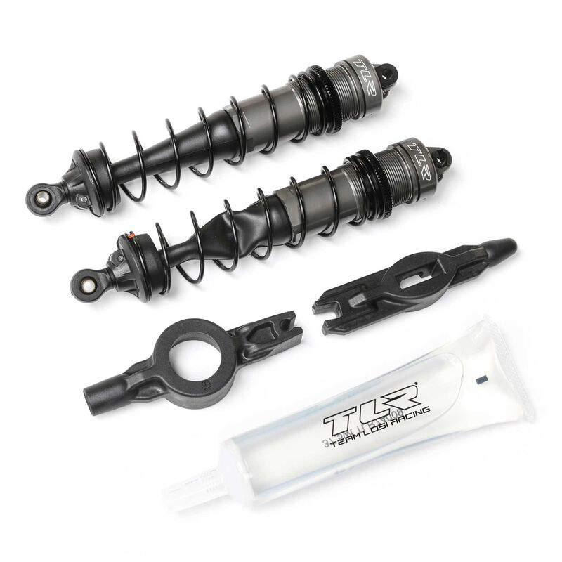 Team Losi Racing Rear Shock Set, 123mm, Assembled (2): 8X | Horizon Hobby