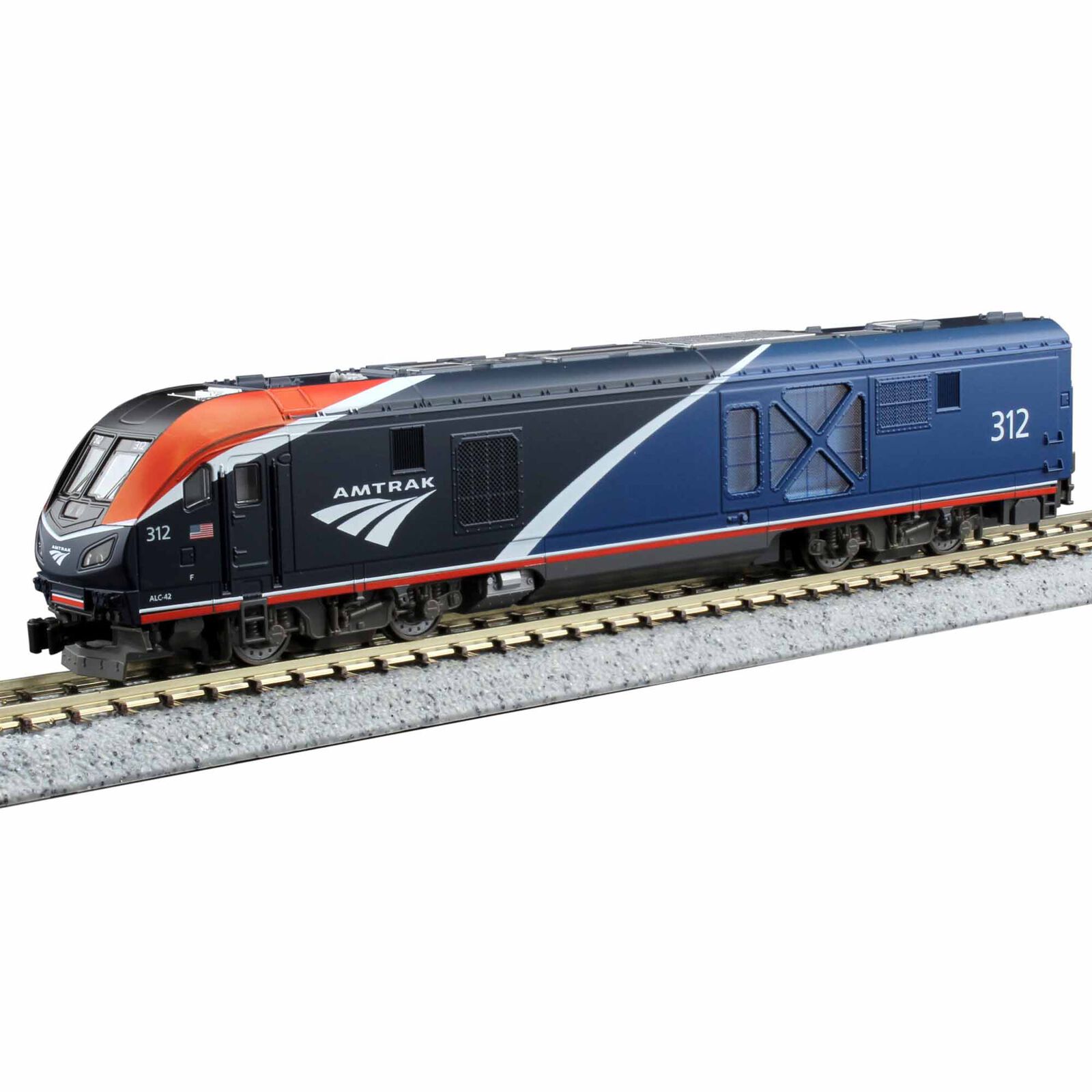 Kato USA, Inc. N ALC-42 Charger Locomotive, Amtrak Phase VII #312 ...