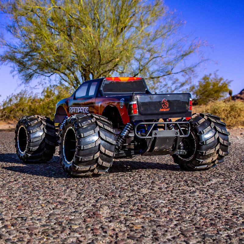 Redcat Racing 1/5 Rampage MT V3 4X4 Gas Monster Truck RTR, Orange Flame ...