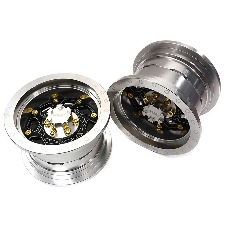 Integy Billet Machined 8 Spoke Alloy Wheels (2): Axial SCX6 | Horizon Hobby