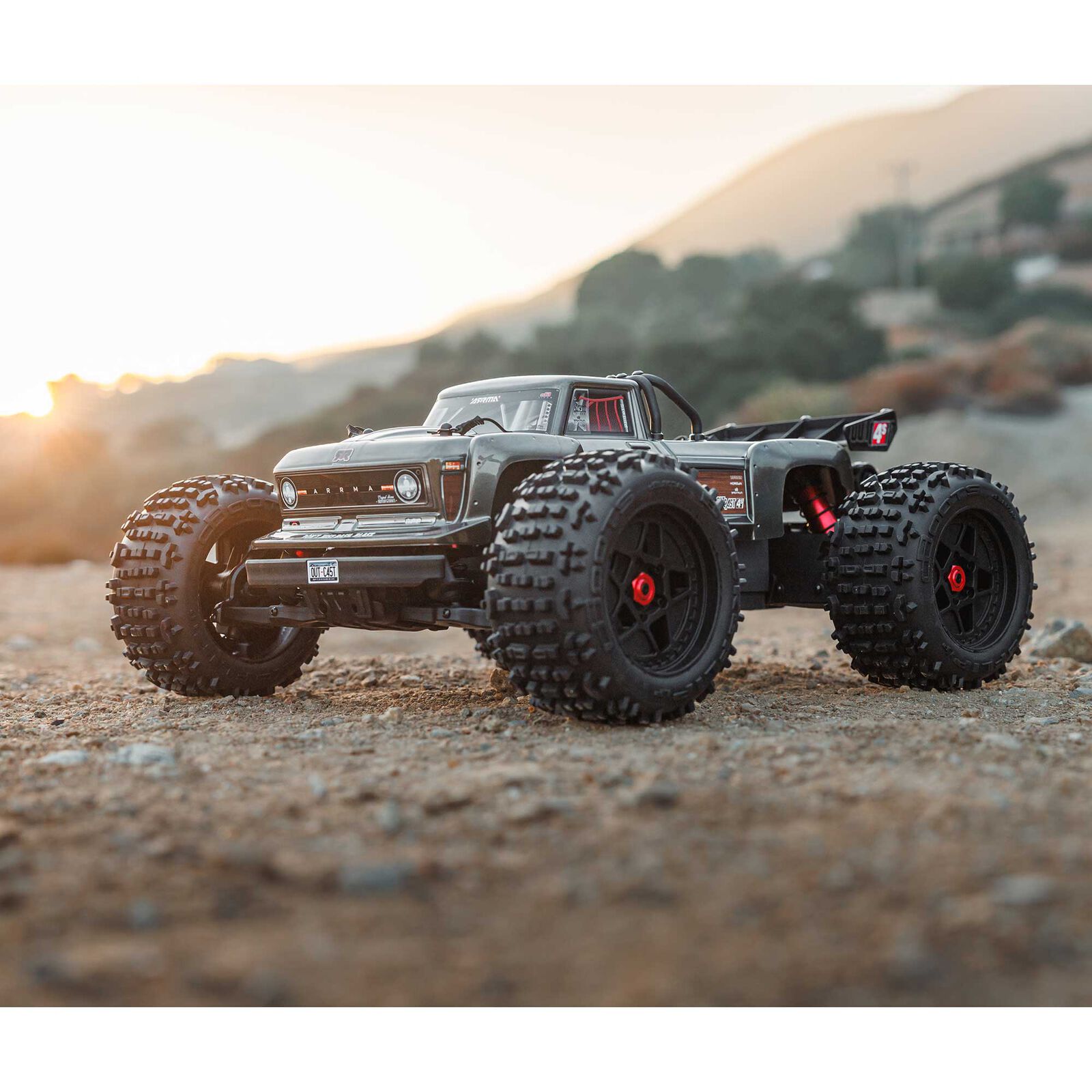 ARRMA 1/10 OUTCAST 4S 4X4 RTR Brushless Stunt Truck, Gun Metal ...