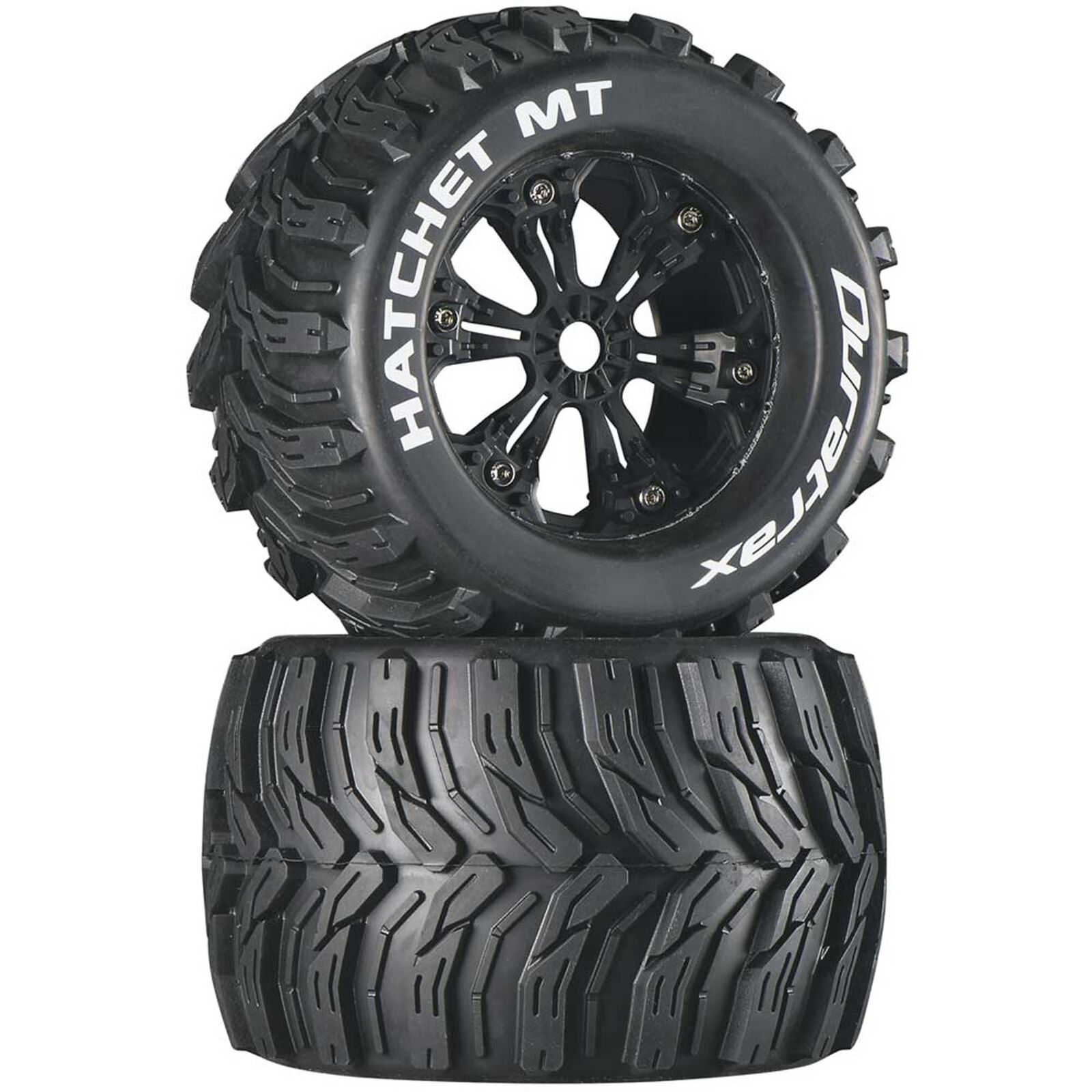 Duratrax Hatchet MT 3.8" Mounted Tires, Black (2) | Horizon Hobby