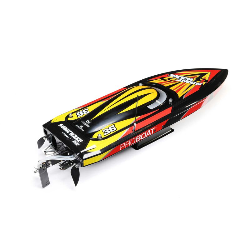 Pro Boat Sonicwake V2 36" Self-Righting Brushless Deep-V RTR, Black ...