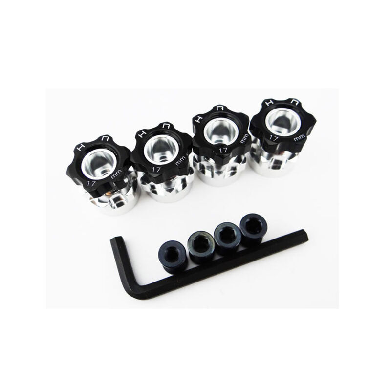 Hot Racing Hex Hub Adapters 12mm to 17mm with 6mm Offset | Horizon Hobby