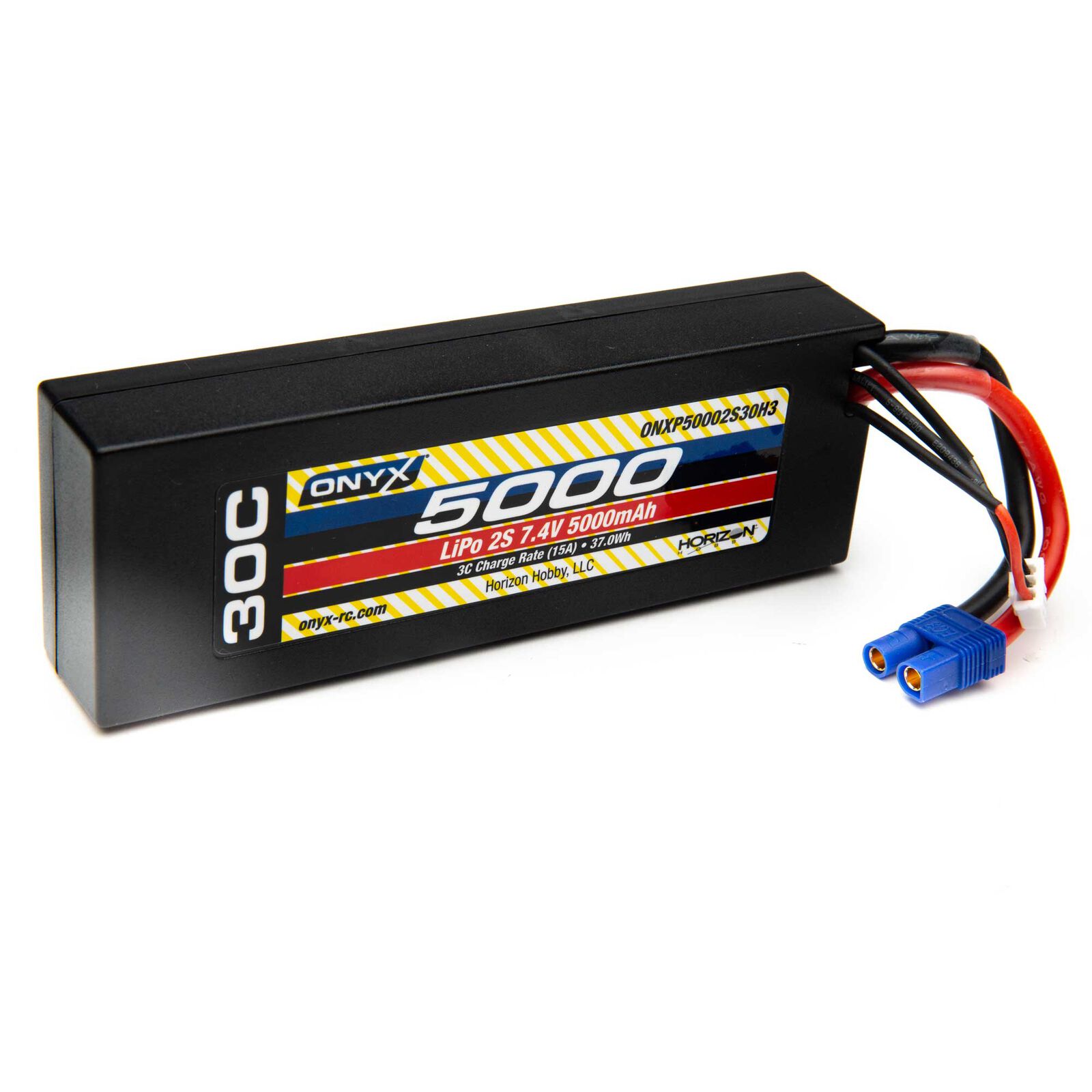 Onyx 7.4V 5000mAh 2S 30C Hardcase LiPo Battery: EC3 | Horizon Hobby