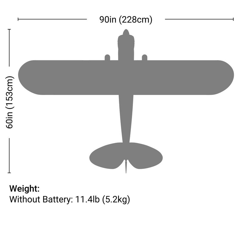 Hangar 9 Carbon Cub 15cc ARF, 90" | Horizon Hobby