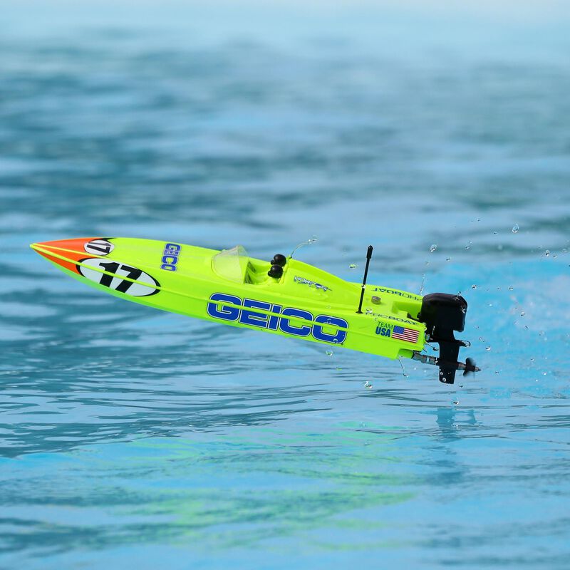 Miss GEICO 17" Power Boat Racer Self-Righting Deep-V RTR