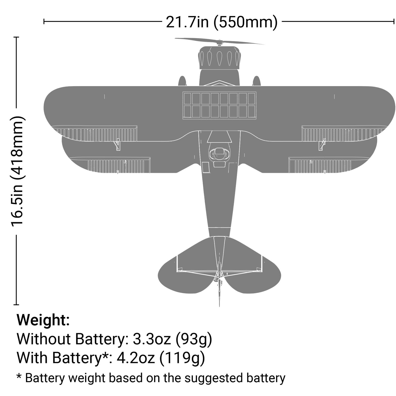 E-flite UMX WACO BNF Basic with AS3X and SAFE Select, Yellow | Horizon ...