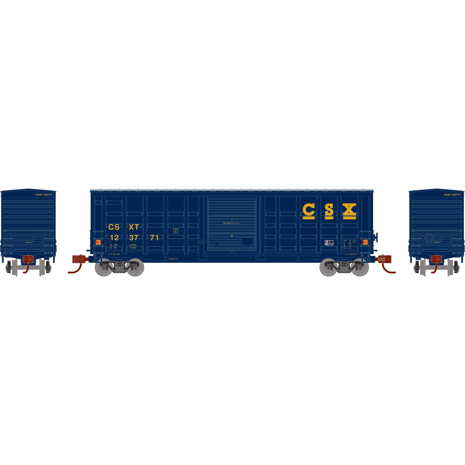 Athearn N 50' Waffle Box Car, CSXT #123771 | Horizon Hobby