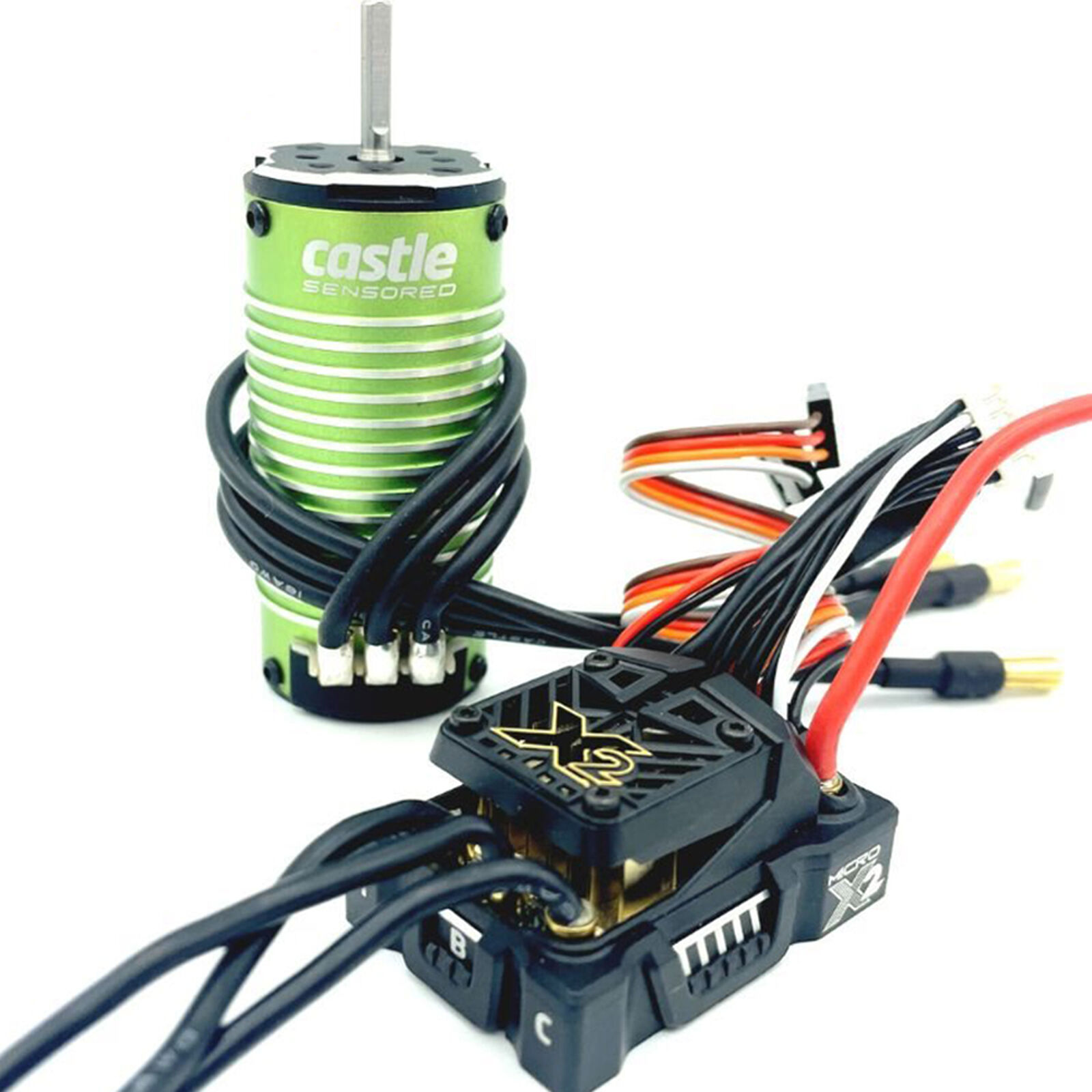 Castle Creations MAMBA MICRO X2,16.8V, WP Sensored ESC & 1010-5600Kv ...