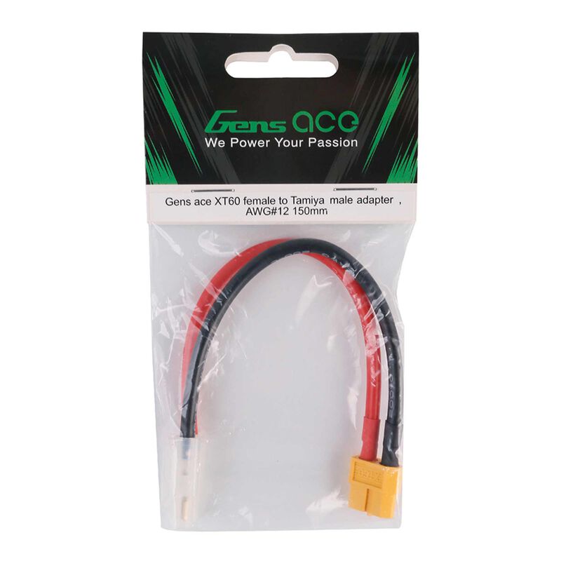 Gens ace XT60 Female to Tamiya Male Adapter Cable | Horizon Hobby
