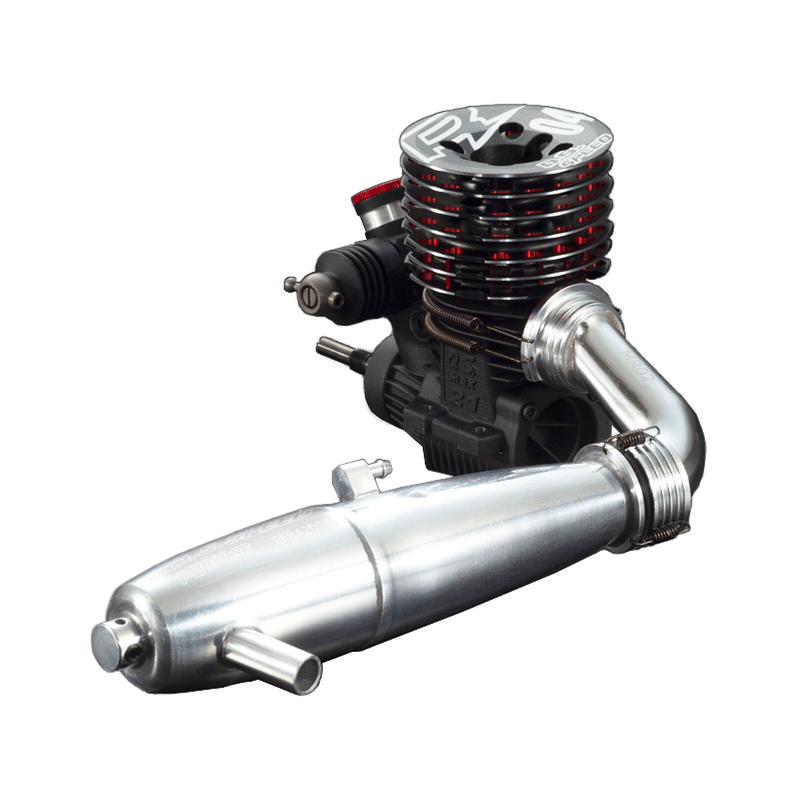 OS Engines O.S. Speed R2104 1/8 Scale Engine with T-2080SC II Silencer ...