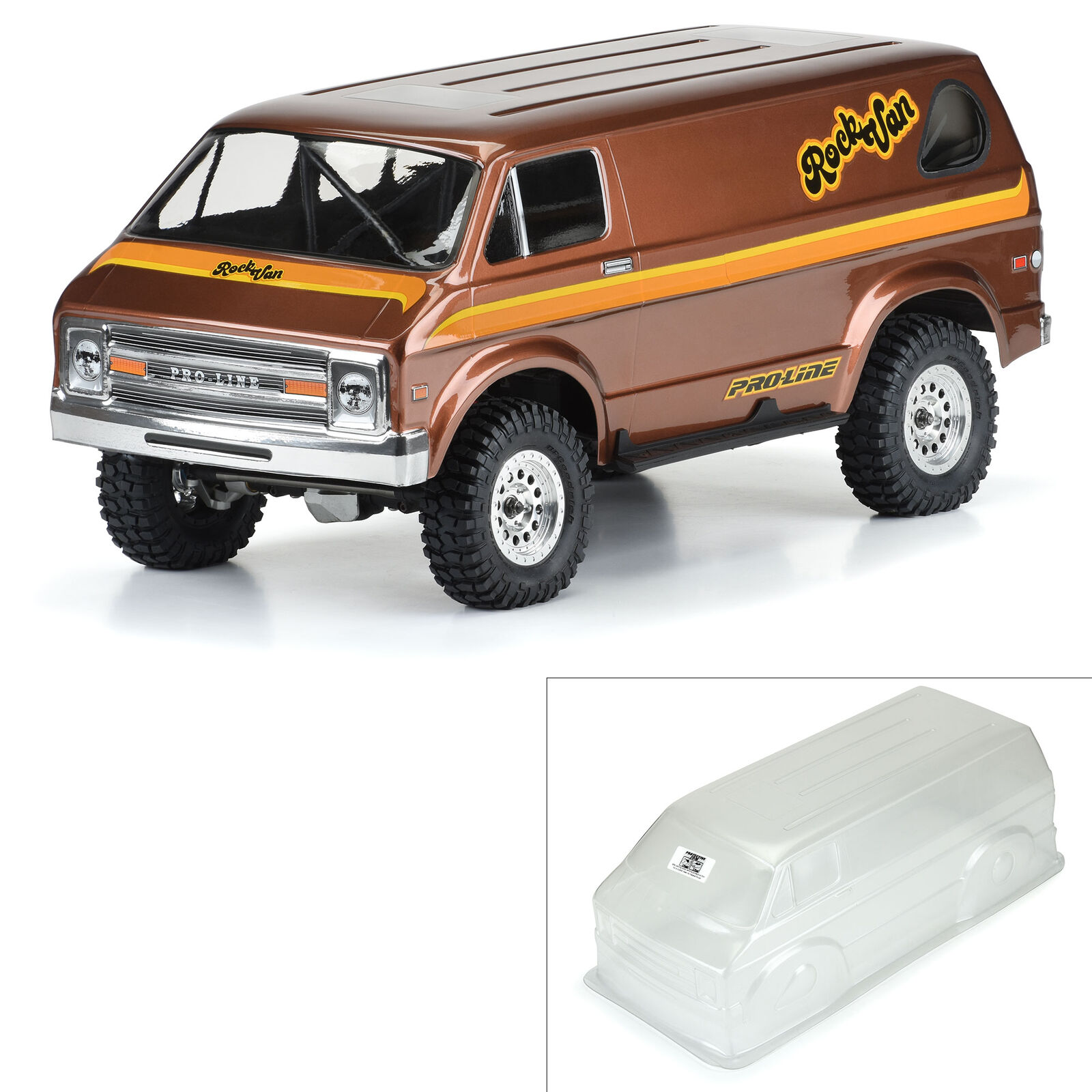 Pro-Line Racing 1/10 70's Rock Van Clear Body 12.3” (313mm) Wheelbase Crawlers | Horizon Hobby