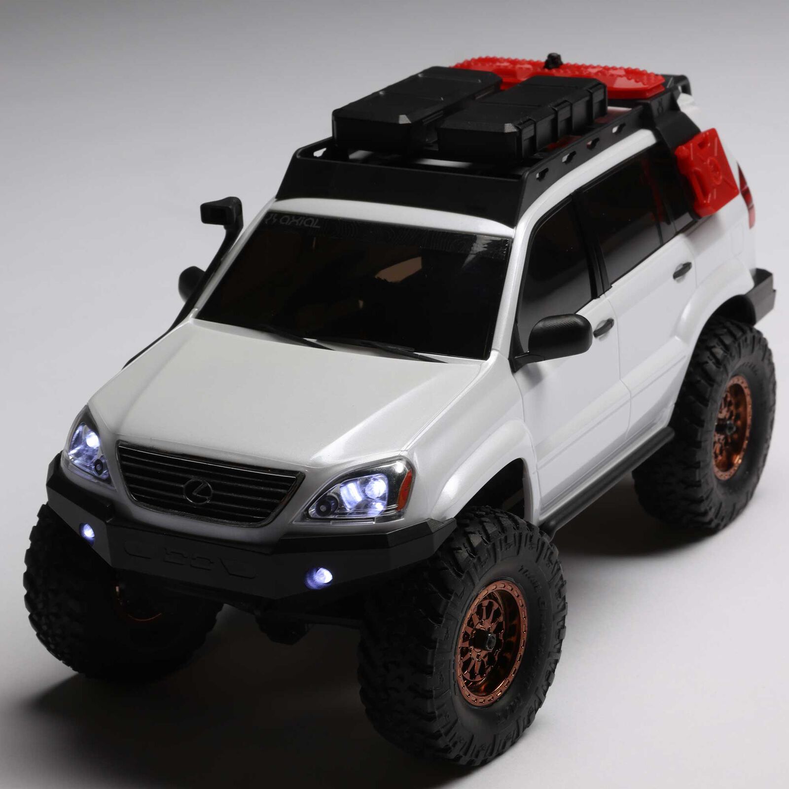 Axial 1/24 SCX24 Lexus GX 470 4X4 RTR Brushed Rock Crawler (Battery & Charger Included), White ...