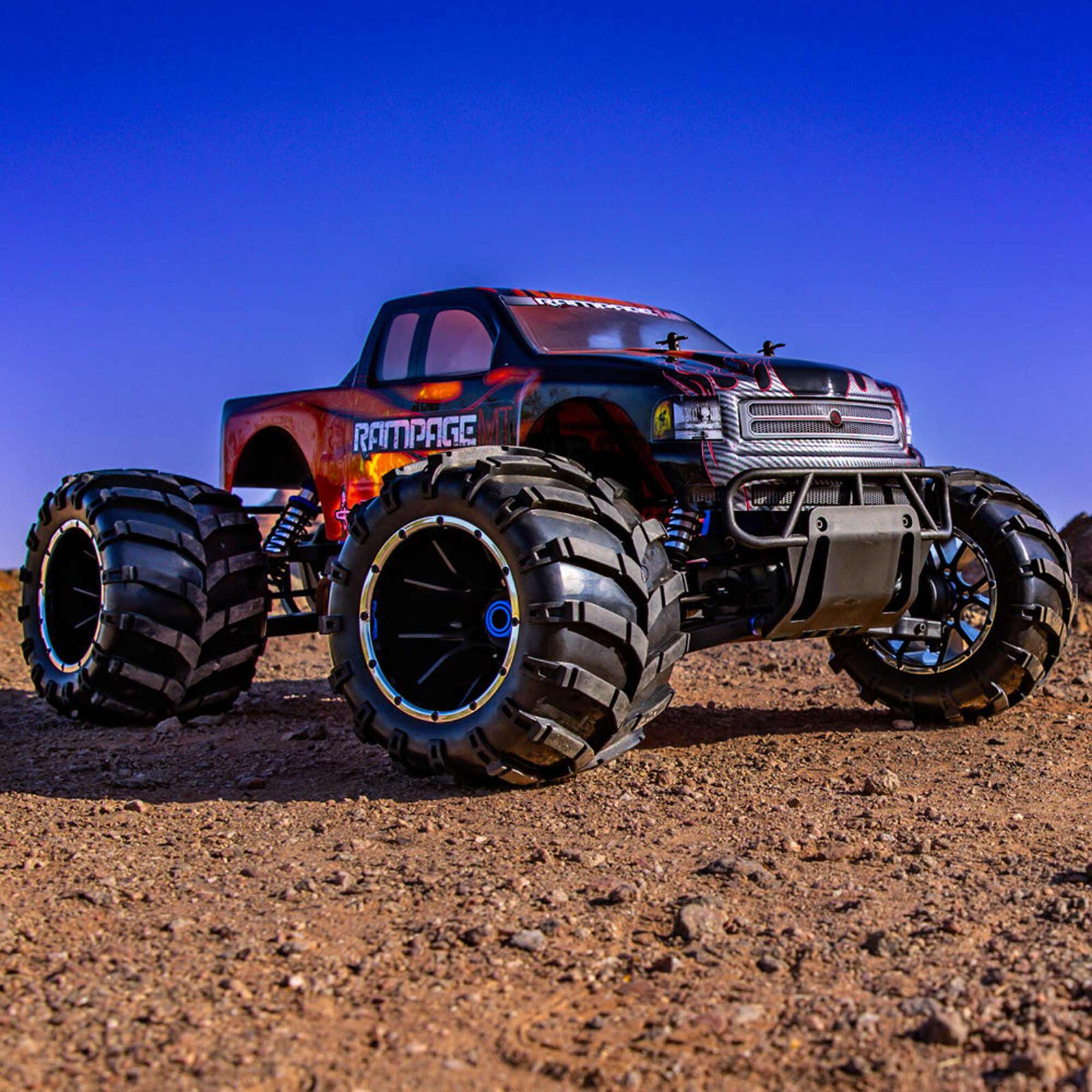 Redcat Racing 1/5 Rampage MT V3 4X4 Gas Monster Truck RTR, Orange Flame ...