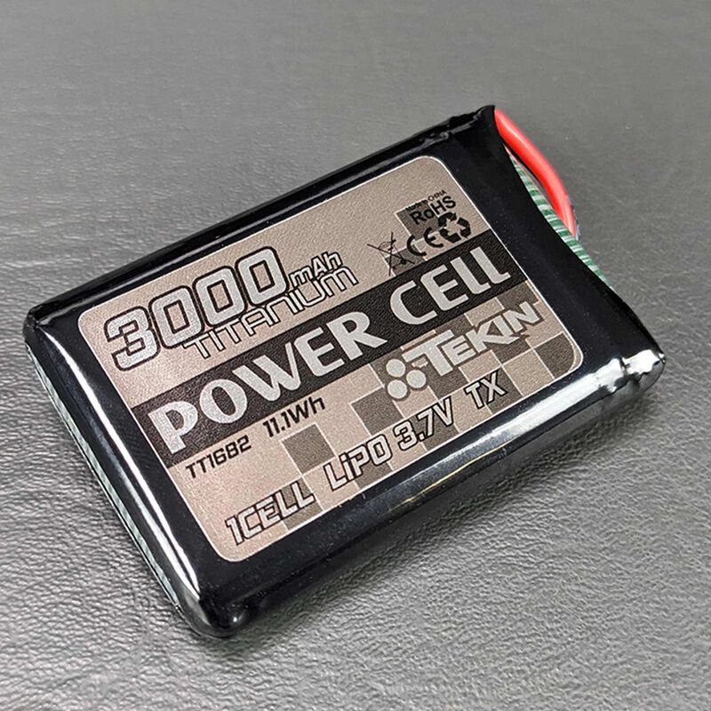 Tekin 3.7V 3000mAh 1S Lipo Transmitter Battery: Sanwa MT-5 / MT-44 ...