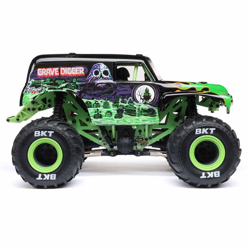 Losi 1/18 Mini LMT Grave Digger 2S 4X4 RTR Brushed Monster Truck ...