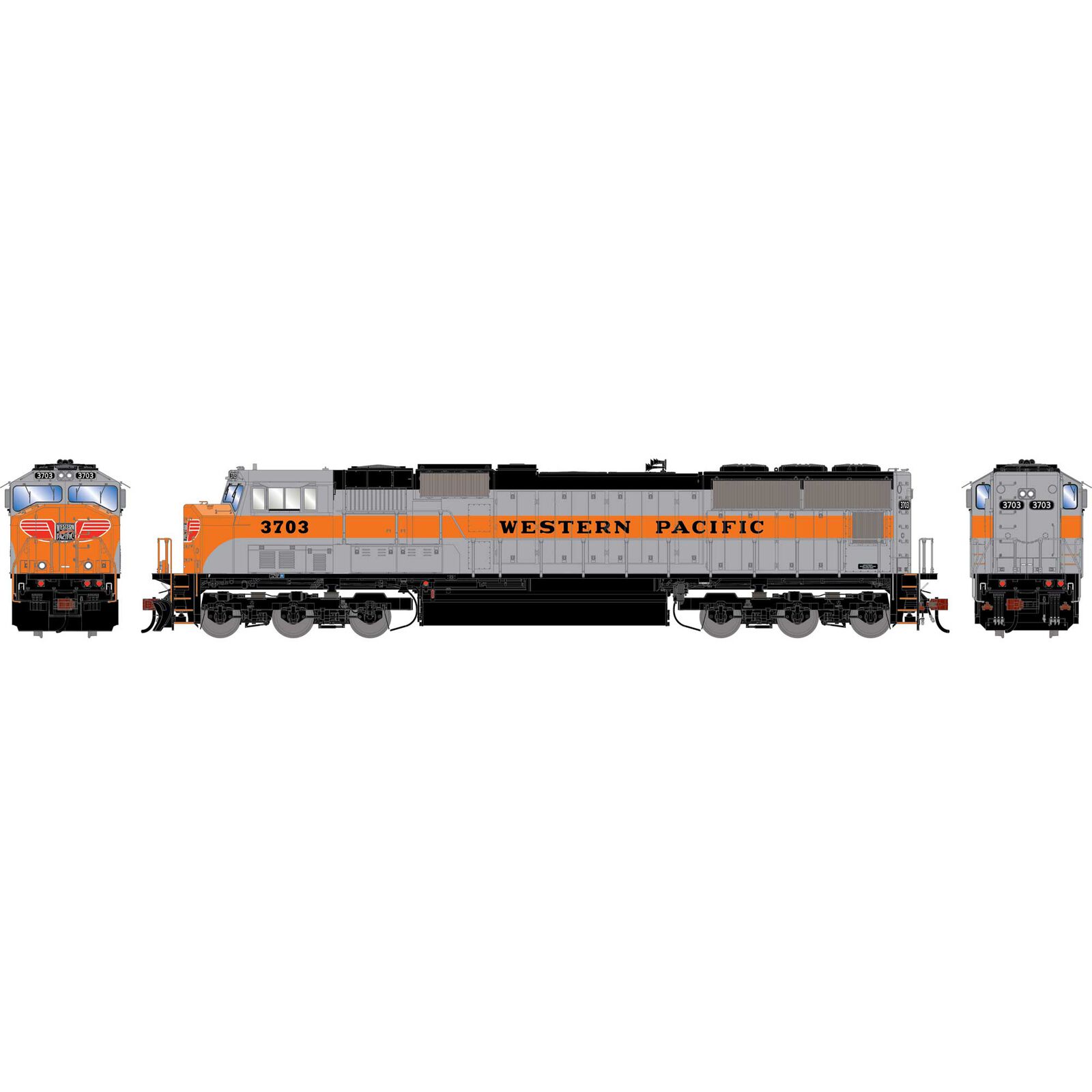 Athearn Genesis HO SD70M Locomotive, Legendary Liveries WP #3703 ...