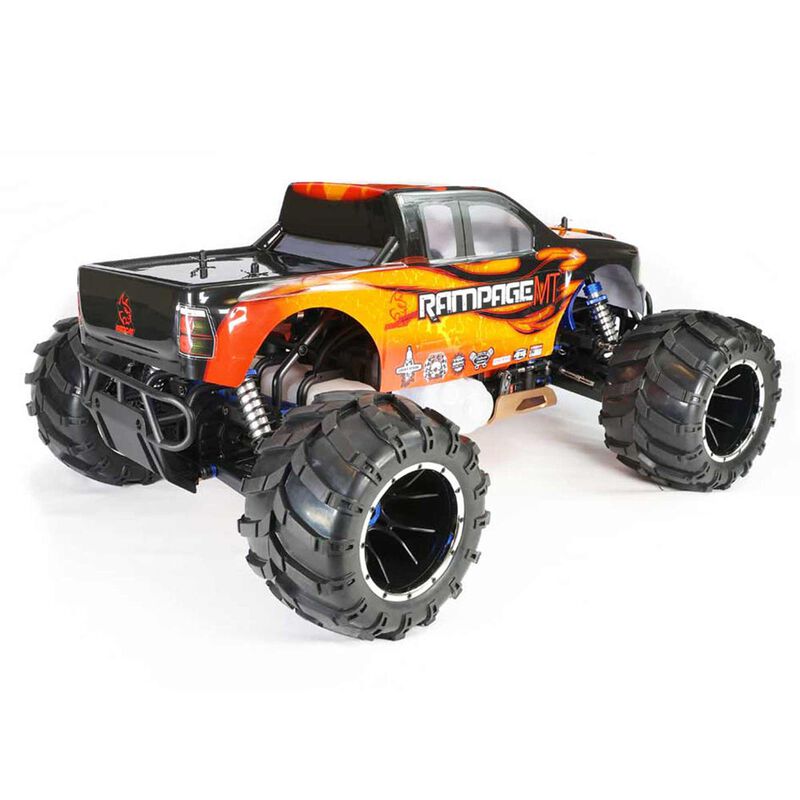 Redcat Racing 1/5 Rampage MT V3 4X4 Gas Monster Truck RTR, Orange Flame ...
