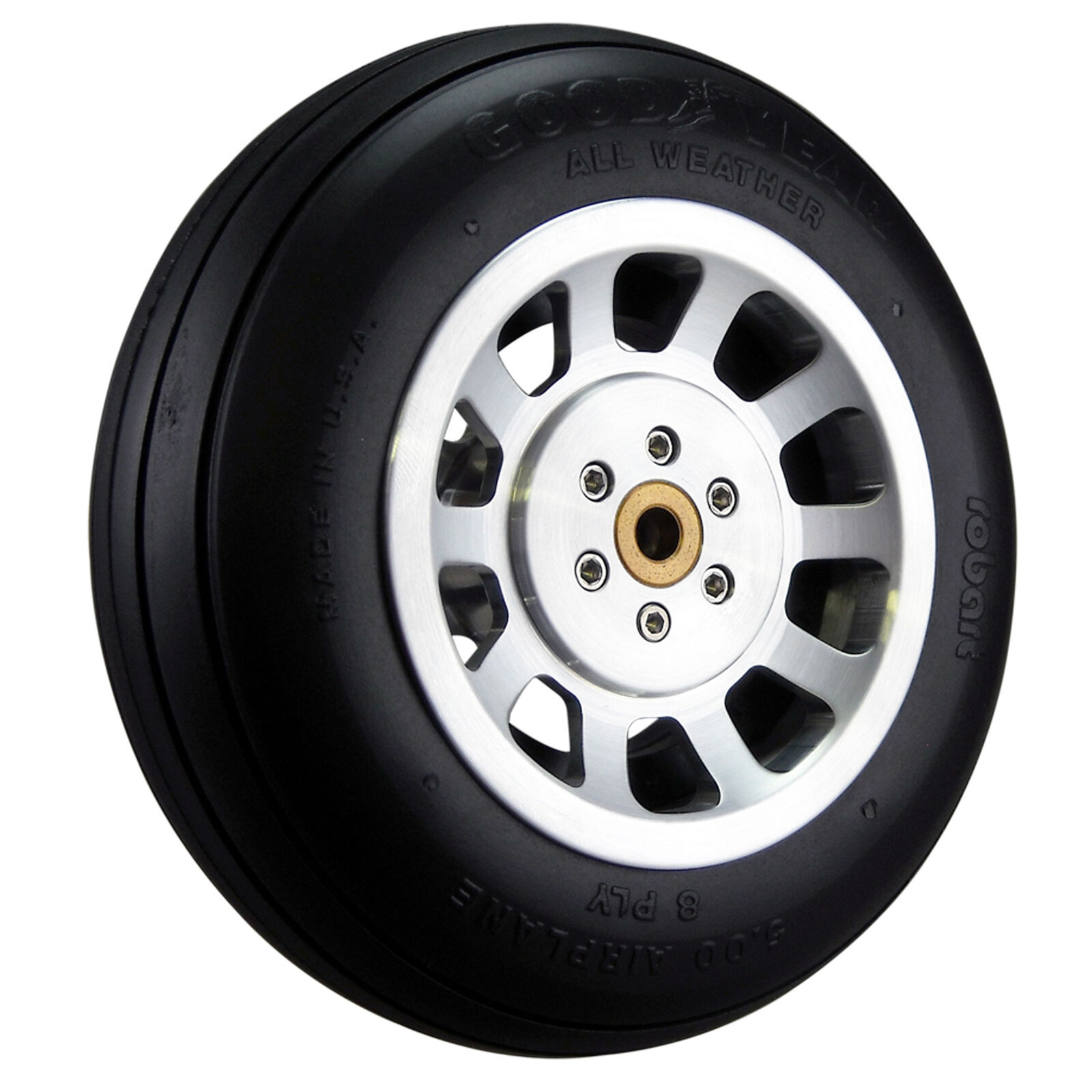 Robart Manufacturing Scale P-51 Aluminum Wheel 5" (1) | Horizon Hobby