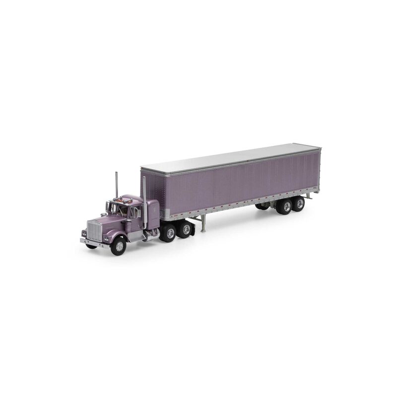 Athearn HO Kenworth Tractor & Trailer, Purple-Metallic | Horizon Hobby