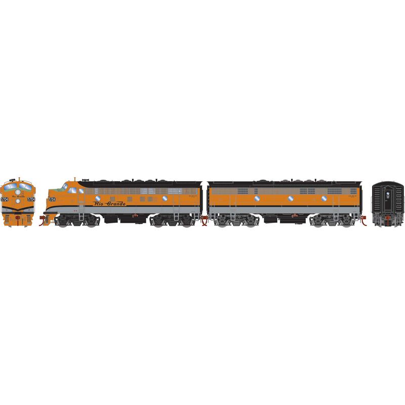 Athearn Genesis HO F7A/F7B Locomotives with DCC & Sound, DRGW F7A- #5704 F7B- #5702 | Horizon Hobby