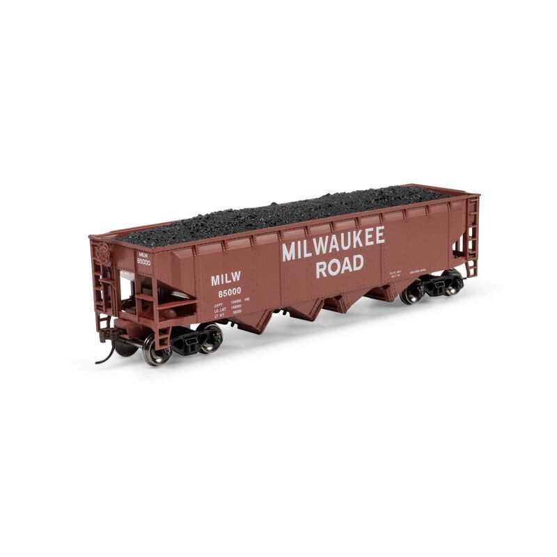 Athearn HO ATH 40' 4-Bay Offset Hopper with Load, MILW #85000 | Horizon ...