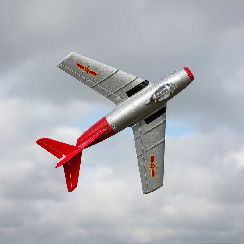 E-flite UMX MiG-15 28mm EDF Jet BNF Basic with AS3X and SAFE Select ...